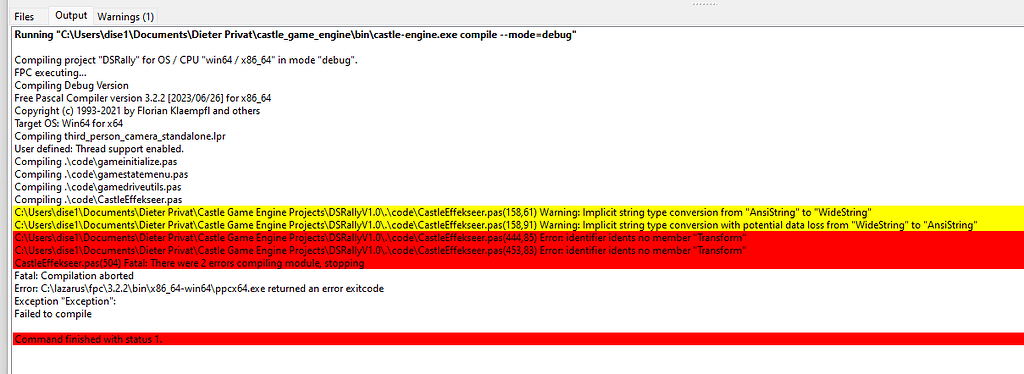[closed] Compiling Error In Castleeffekseer Pas Bugs Castle Game Engine Forum